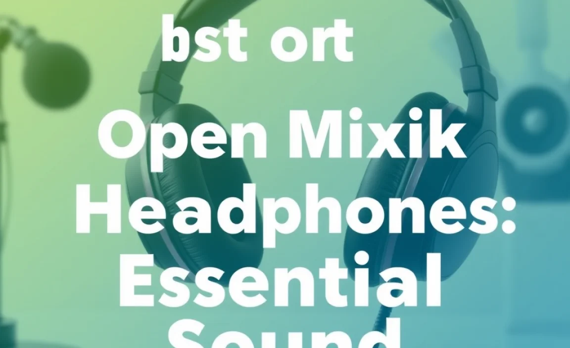 Best Open Back Mixing Headphones: Essential Sound - HeadPhoneHorizon