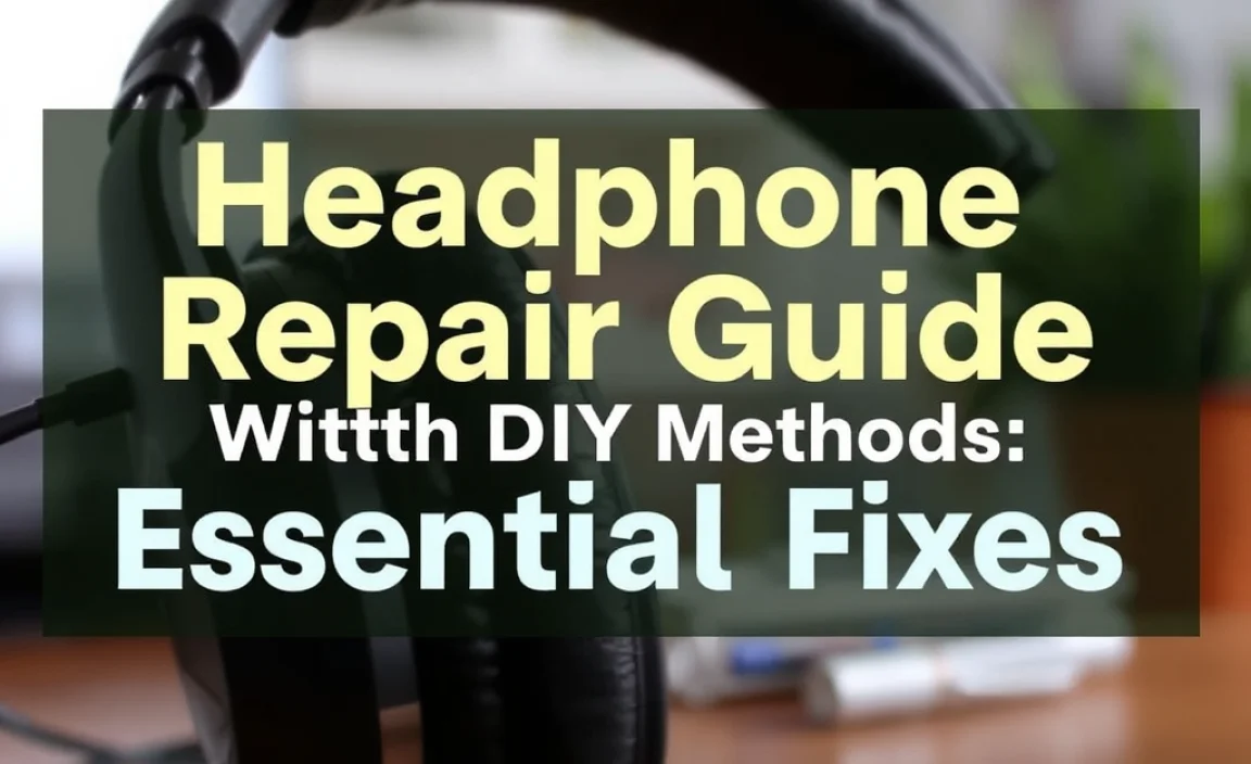Headphone Repair Guide With DIY Methods: Essential Fixes - HeadPhoneHorizon