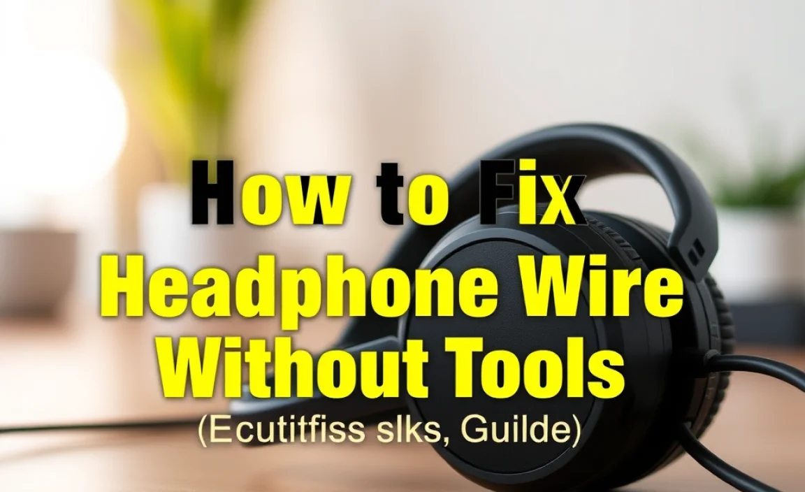 How to Fix Headphone Wire Without Tools: Effortless Guide ...