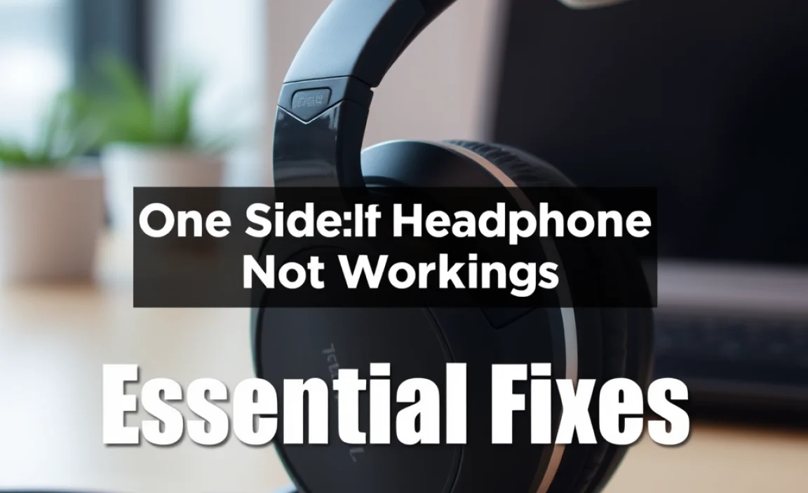 One Side Of Headphone Not Working: Essential Fixes - HeadPhoneHorizon