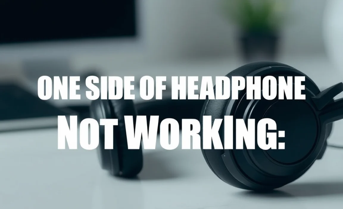 One Side Of Headphone Not Working: Essential Fixes - HeadPhoneHorizon