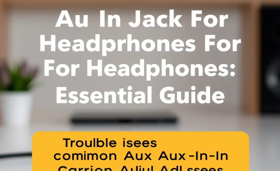 Aux In Jack For Headphones: Essential Guide - HeadPhoneHorizon