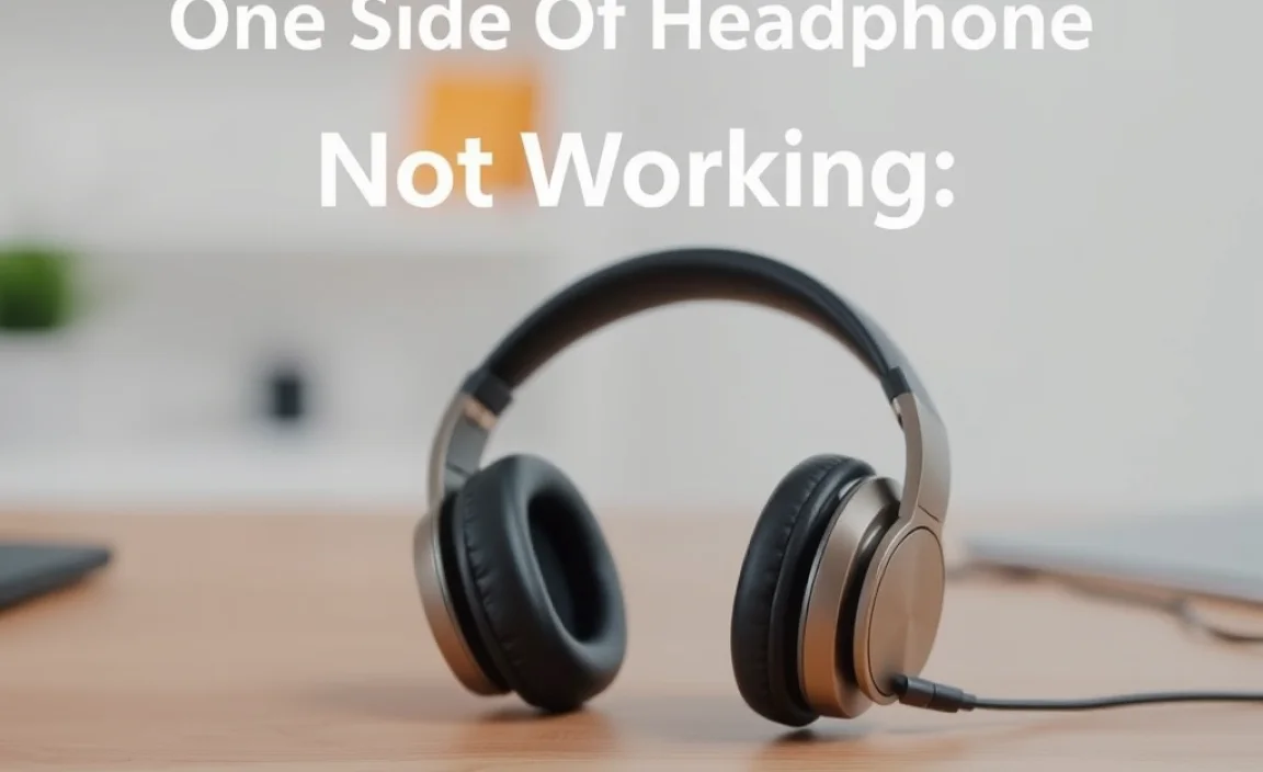 One Side Of Headphone Not Working: Essential Fixes - HeadPhoneHorizon